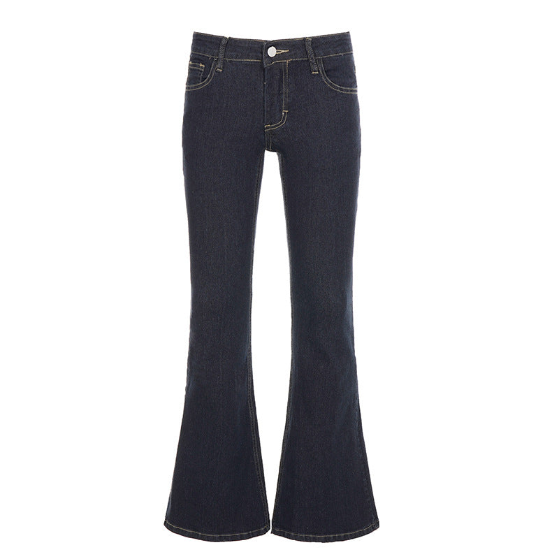 Low rise pocket zip-up jeans – MUDSWEET